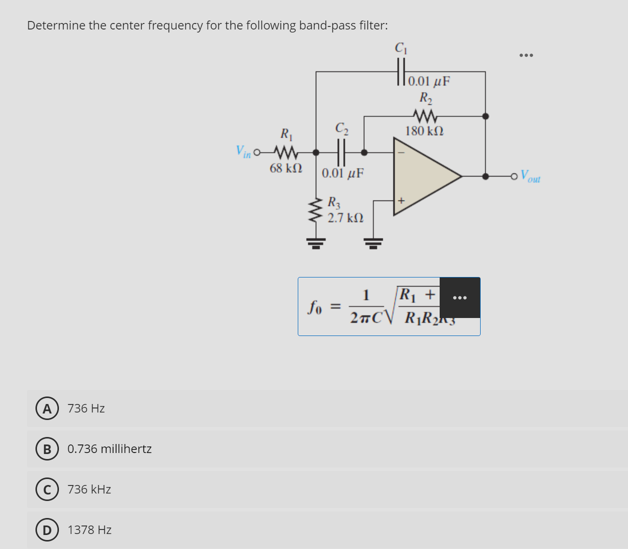 Solved Determine the center frequency for the following | Chegg.com
