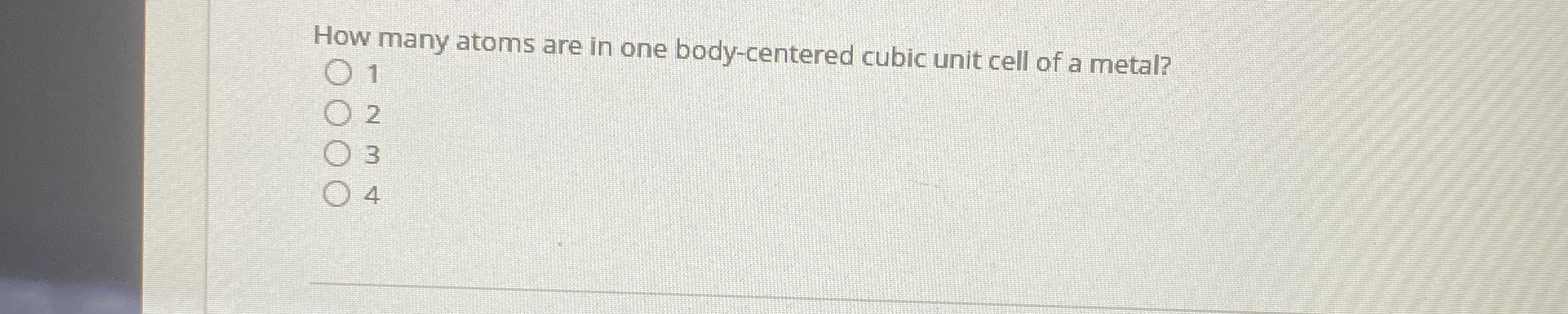 Solved How many atoms are in one body-centered cubic unit | Chegg.com
