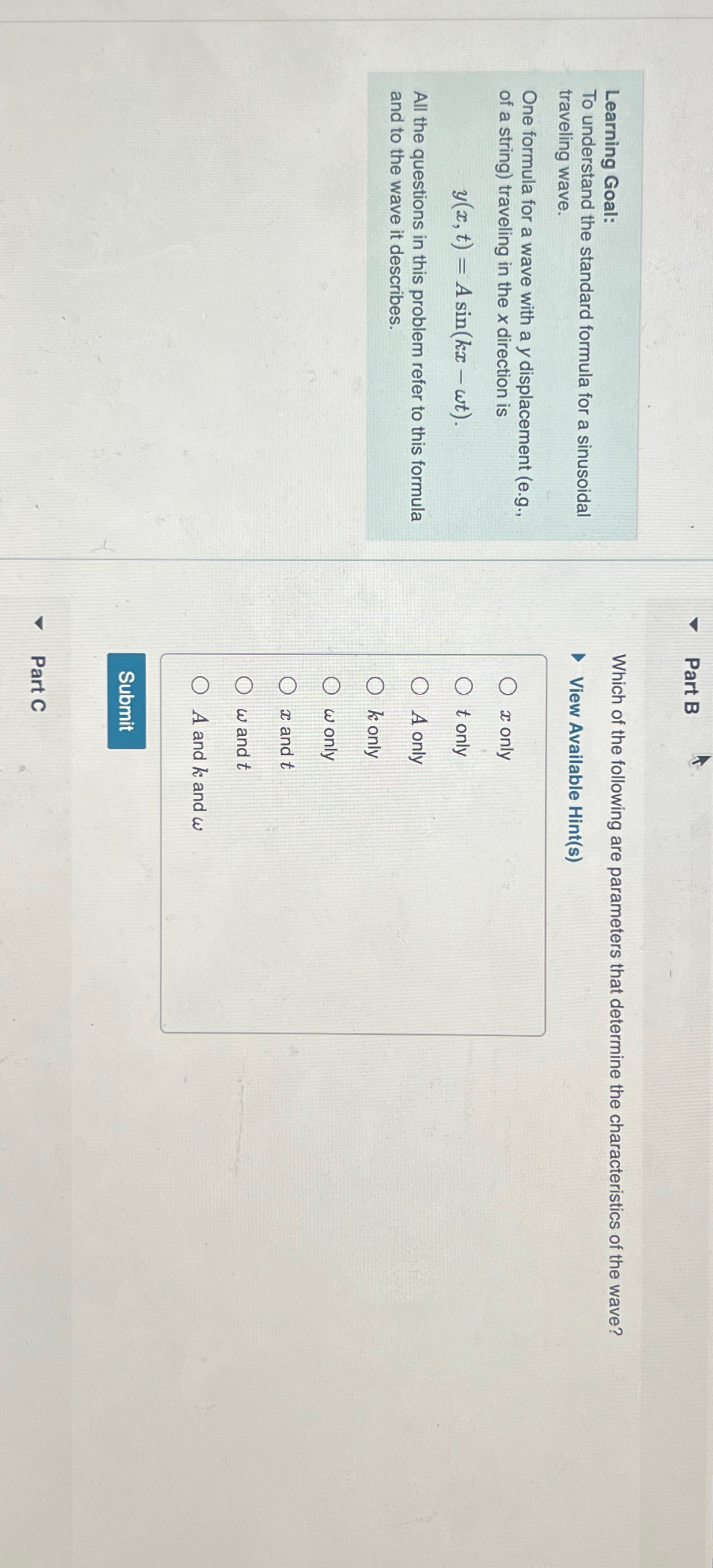 Solved Part BLearning Goal:To understand the standard | Chegg.com