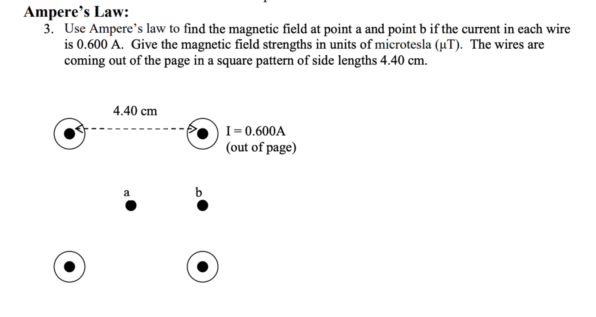 Solved Ampere's Law:3. ﻿Use Ampere's law to find the | Chegg.com