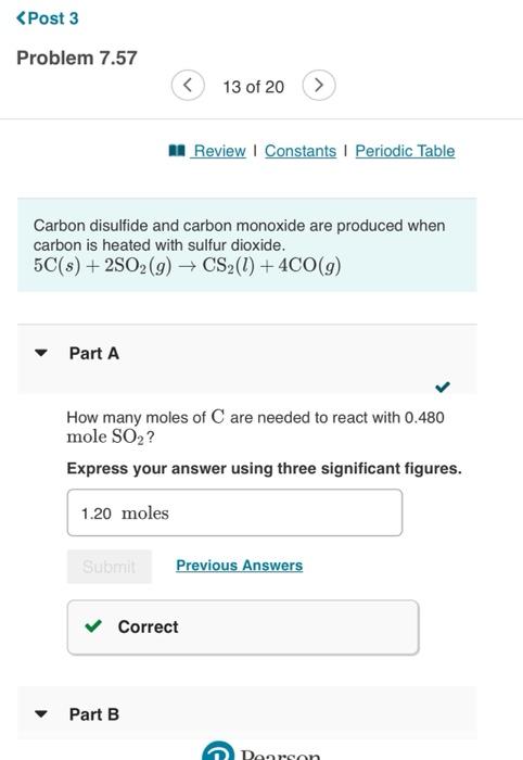 Solved Review | Constants | Periodic Table Carbon disulfide | Chegg.com