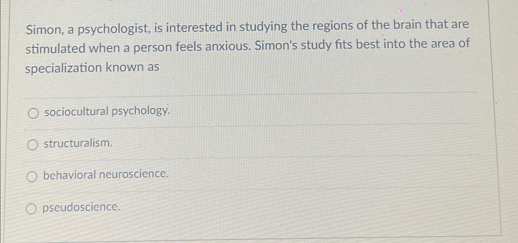 Solved Simon, a psychologist, is interested in studying the | Chegg.com