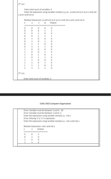 Solved Propram output: 5 test cases 1te run: Enter tonal | Chegg.com