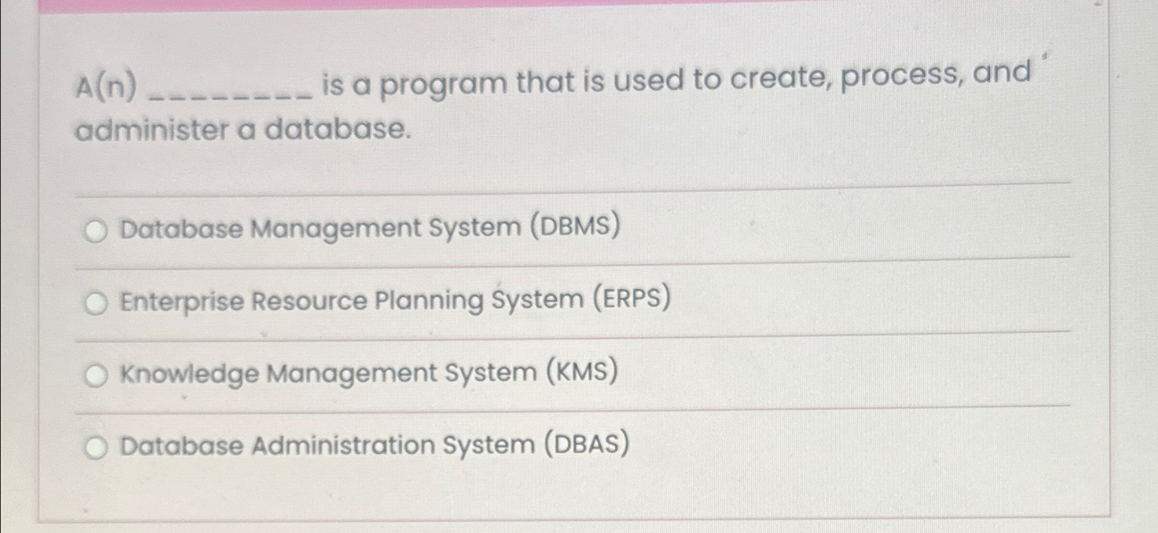 Solved A(n) q, ﻿is a program that is used to create, | Chegg.com