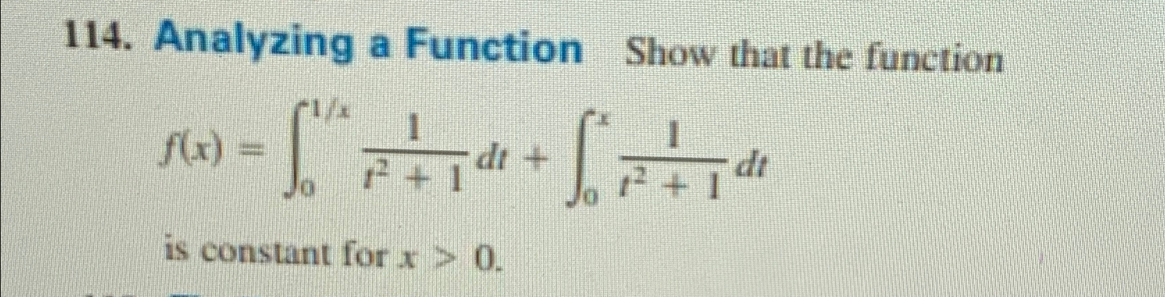 Solved Analyzing a Function Show that the | Chegg.com