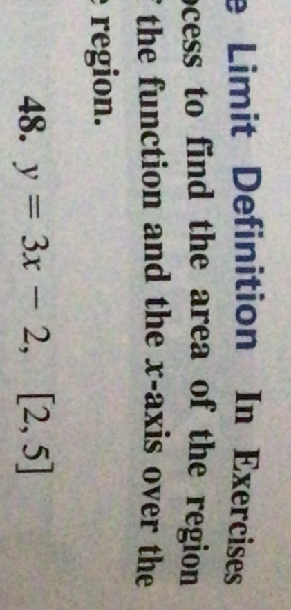 e Limit Definition In Exercises cess to find the area | Chegg.com