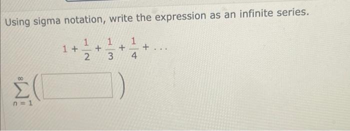 Solved Using sigma notation, write the expression as an | Chegg.com