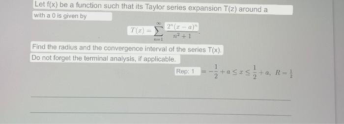 Solved Let f(x) be a function such that its Taylor series | Chegg.com