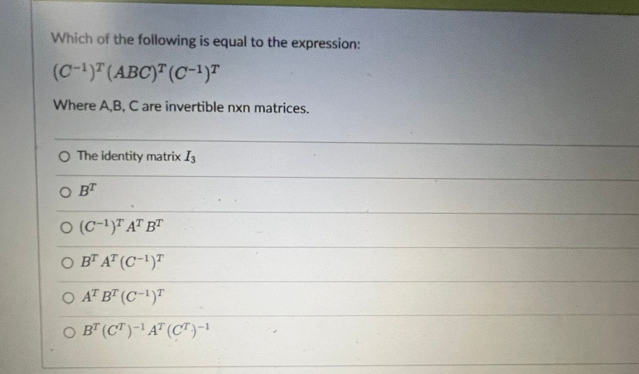 Solved Which of the following is equal to the | Chegg.com