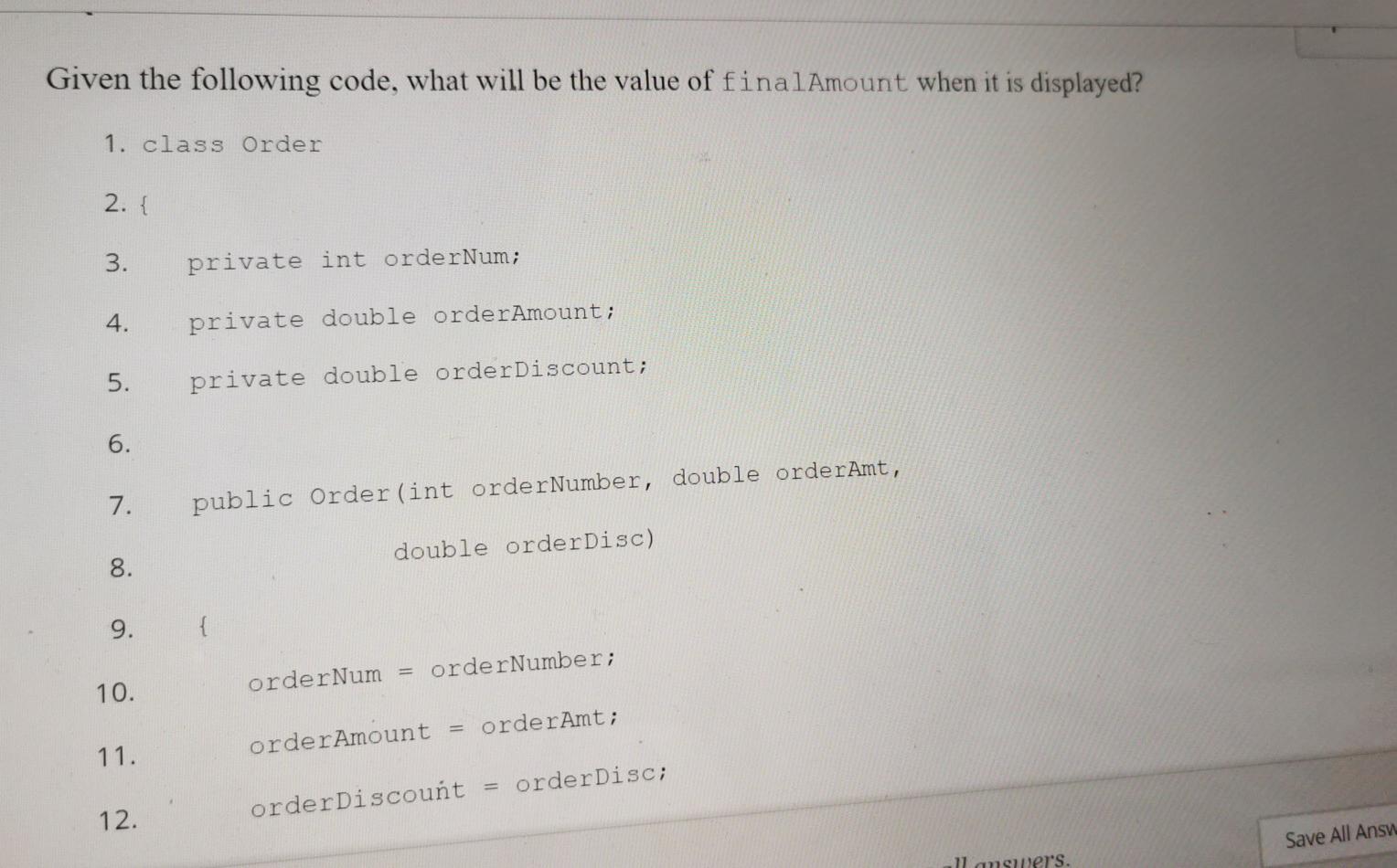 Solved Given the following code, what will be the value of | Chegg.com