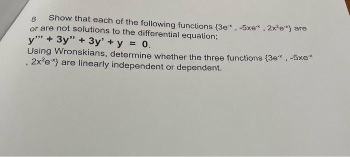 Solved 8 Show that each of the following functions | Chegg.com