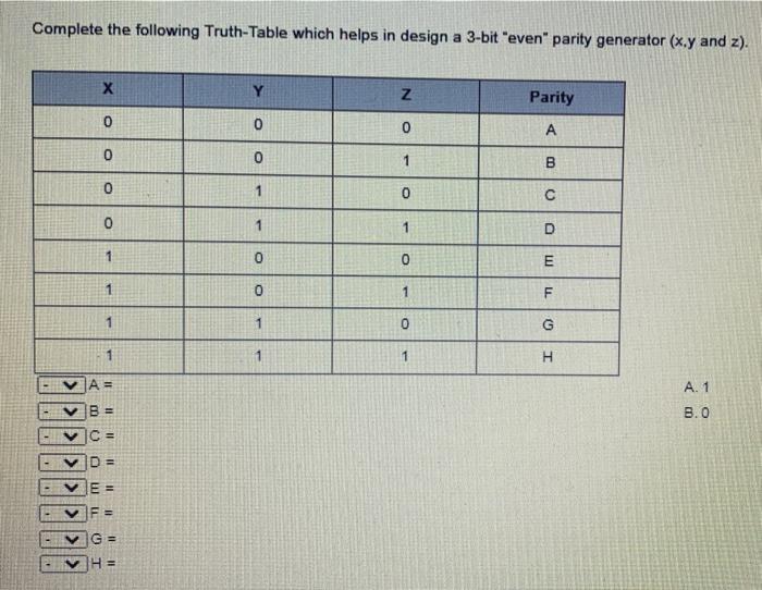 Solved Complete the following Truth-Table which helps in | Chegg.com