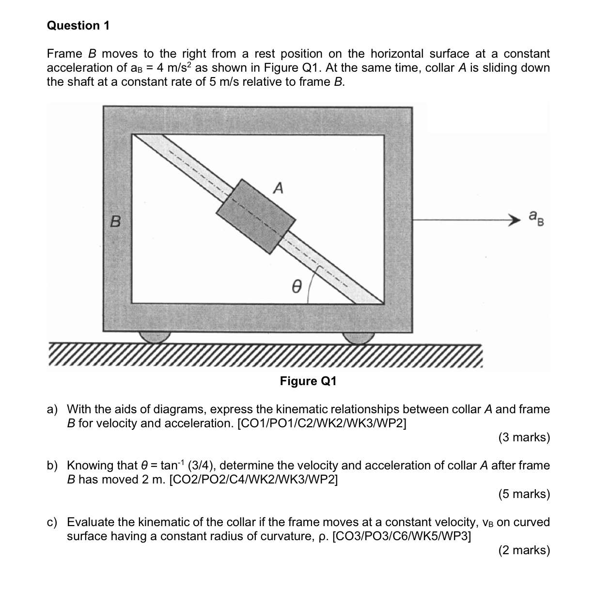 Solved DYNAMICS (MECHANICAL ENGINEERING)Frame B ﻿moves to | Chegg.com