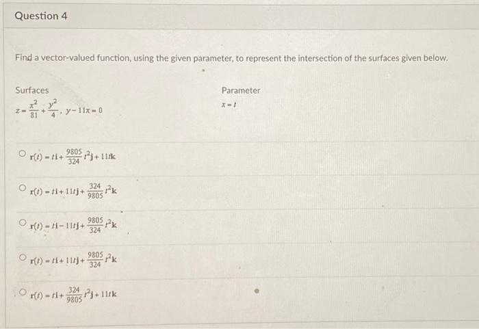 Solved Find a vector-valued function, using the given | Chegg.com