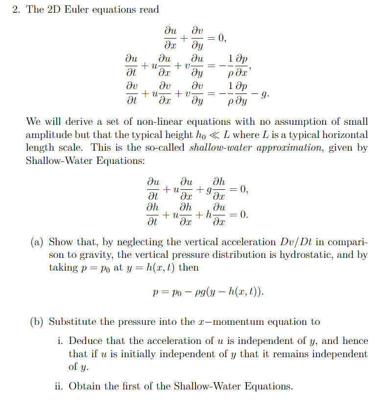 Solved The 2d Euler Equations