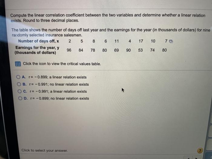 Solved Compute the linear correlation coefficient between | Chegg.com