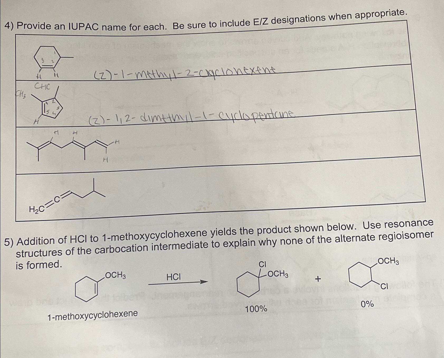 Solved Provide an IUPAC name for each. Be sure to include | Chegg.com