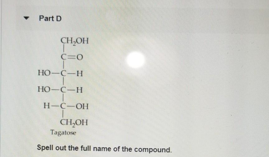 Solved Part A H OSU HO-CH H-OH СН,ОН Threose Spell out the | Chegg.com