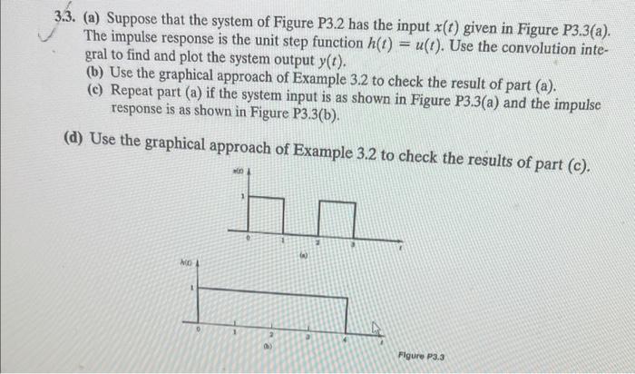 Solved 3.3. (a) Suppose that the system of Figure P3.2 has | Chegg.com