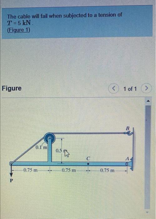 Solved 1/ Determine the largest vertical load P the frame | Chegg.com