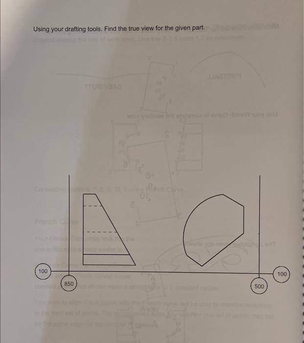 Solved Using your drafting tools. Find the true view for the | Chegg.com