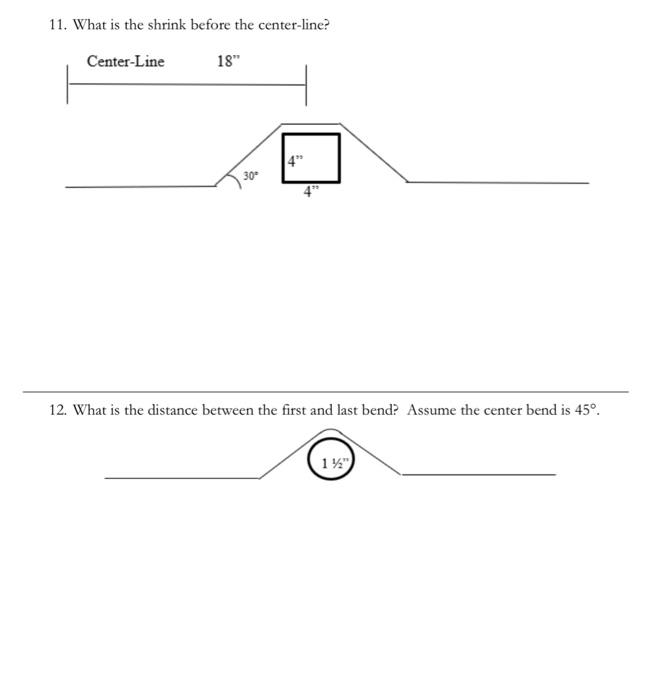 Solved 1. What is the shrink before the center of the | Chegg.com