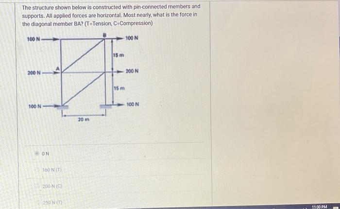 Solved The structure shown below is constructed with | Chegg.com