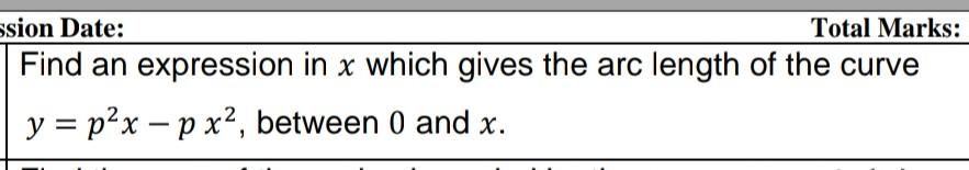 Find an expression in x which gives the arc length of | Chegg.com