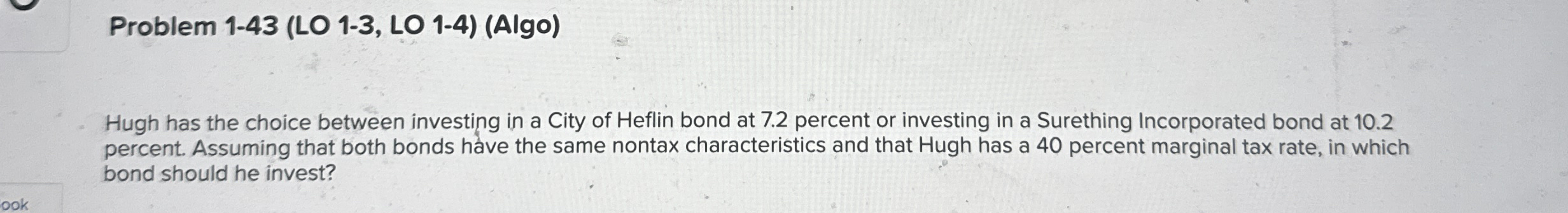 Solved Problem 1-43 (LO 1-3, ﻿LO 1-4) (Algo)Hugh has the | Chegg.com