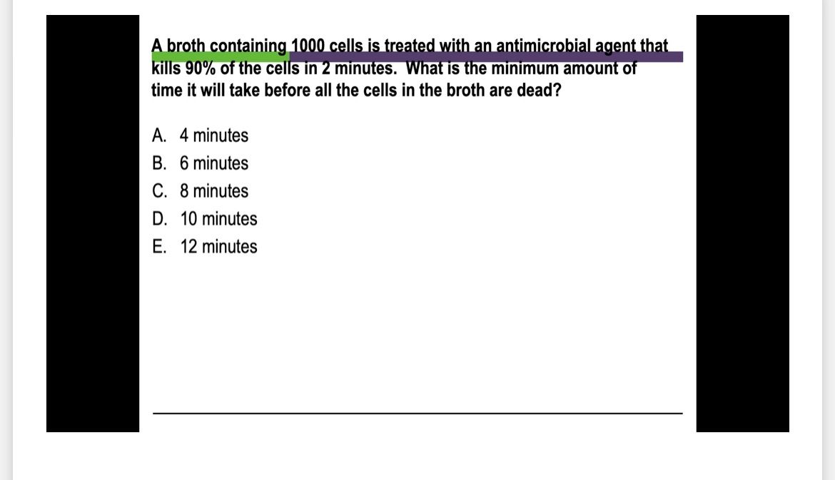 Solved A broth containing 1000 ﻿cells is treated with an | Chegg.com