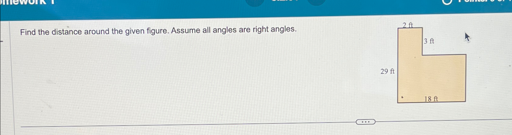 Solved Find the distance around the given figure. Assume all | Chegg.com