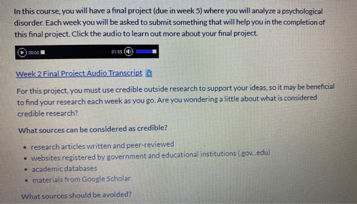 Solved In this course, you will have a final project (due in | Chegg.com