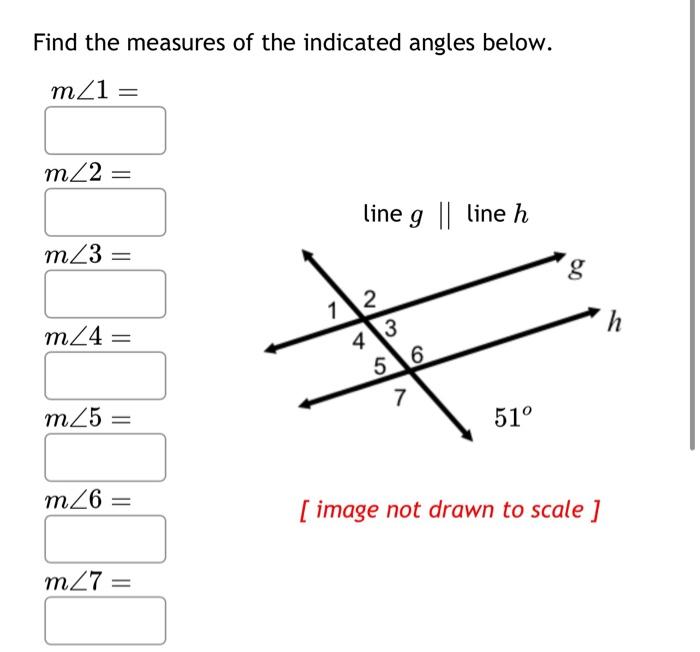 Solved Find the measures of the indicated angles below. m∠1= | Chegg.com