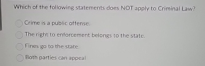 Solved Which of the following statements does NOT apply to | Chegg.com