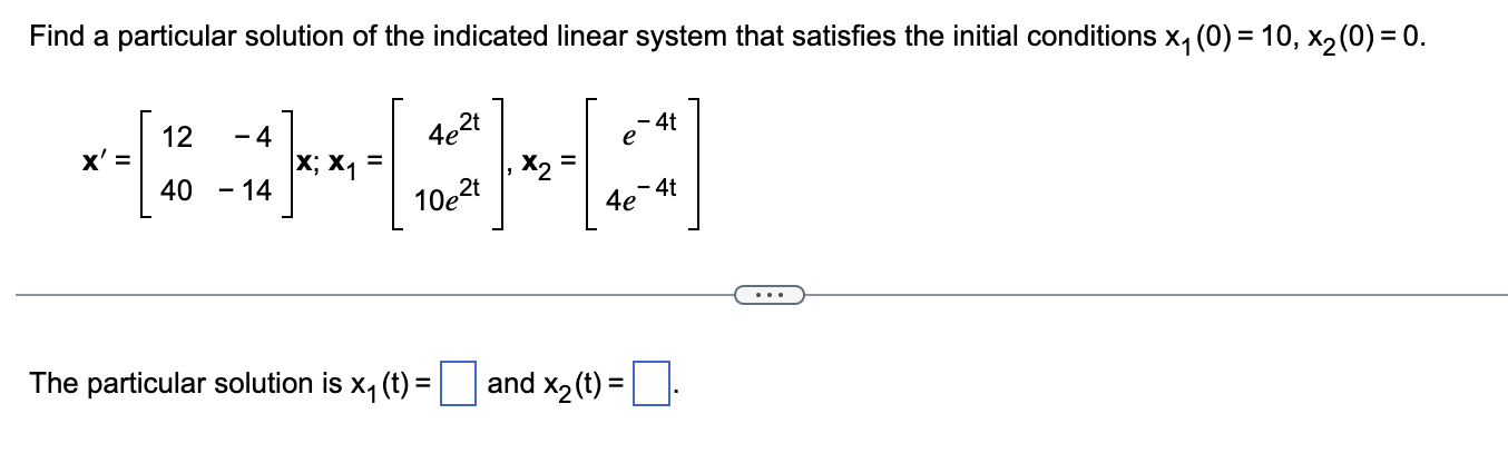Solved Find A Particular Solution Of The Indicated Linear