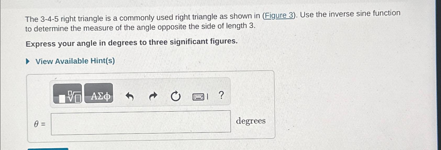 Solved The 3-4-5 ﻿right triangle is a commonly used right | Chegg.com