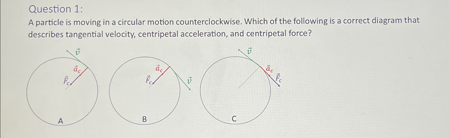 Solved Question 1:A particle is moving in a circular motion | Chegg.com