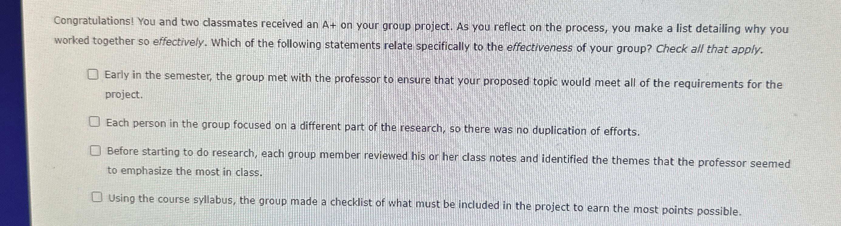 Solved Congratulations! You and two classmates received an | Chegg.com