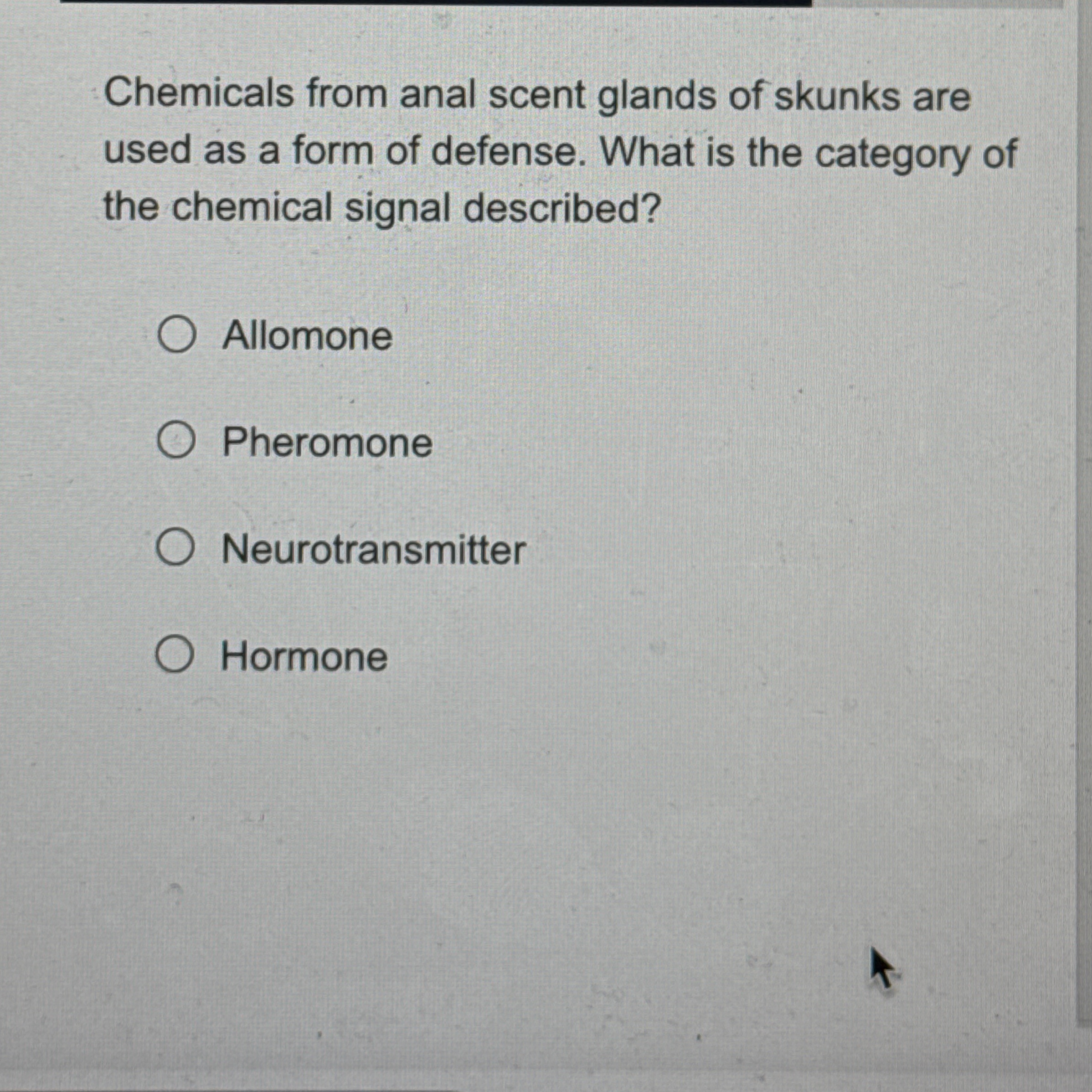 Solved Chemicals from anal scent glands of skunks areused as | Chegg.com