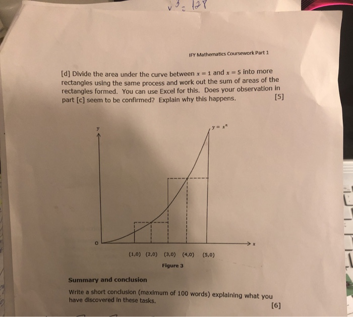 Solved v-128 IFY Mathematics Coursework Part 1 [d] Divide | Chegg.com