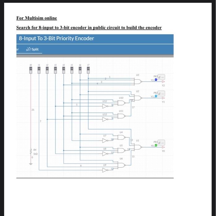 Solved B. Procedure - PC version. Build a 3 bits flash ADC | Chegg.com