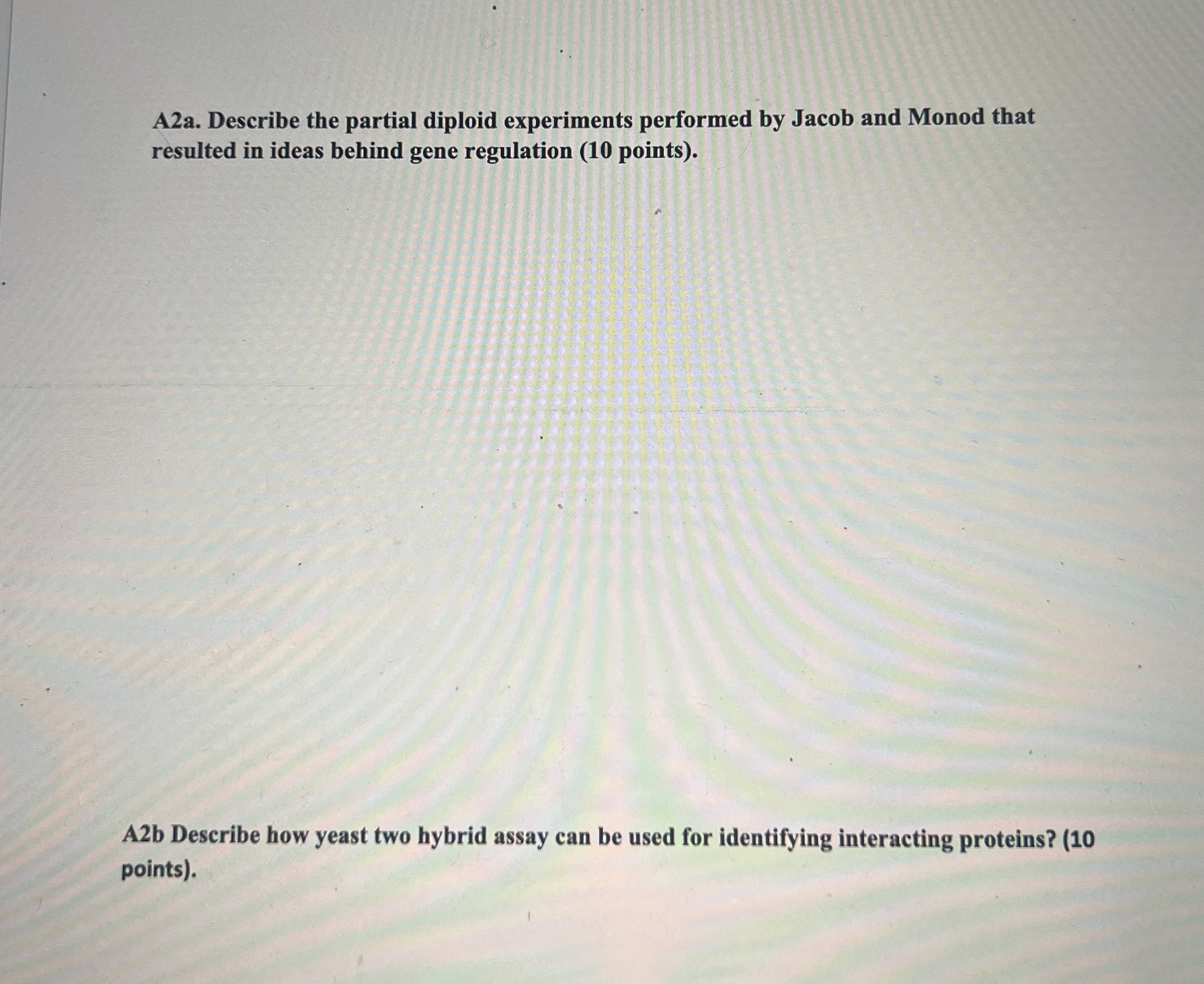 Solved A2a. ﻿Describe the partial diploid experiments | Chegg.com