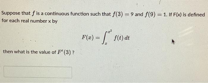 Solved Suppose that \\( f \\) is a continuous function such | Chegg.com