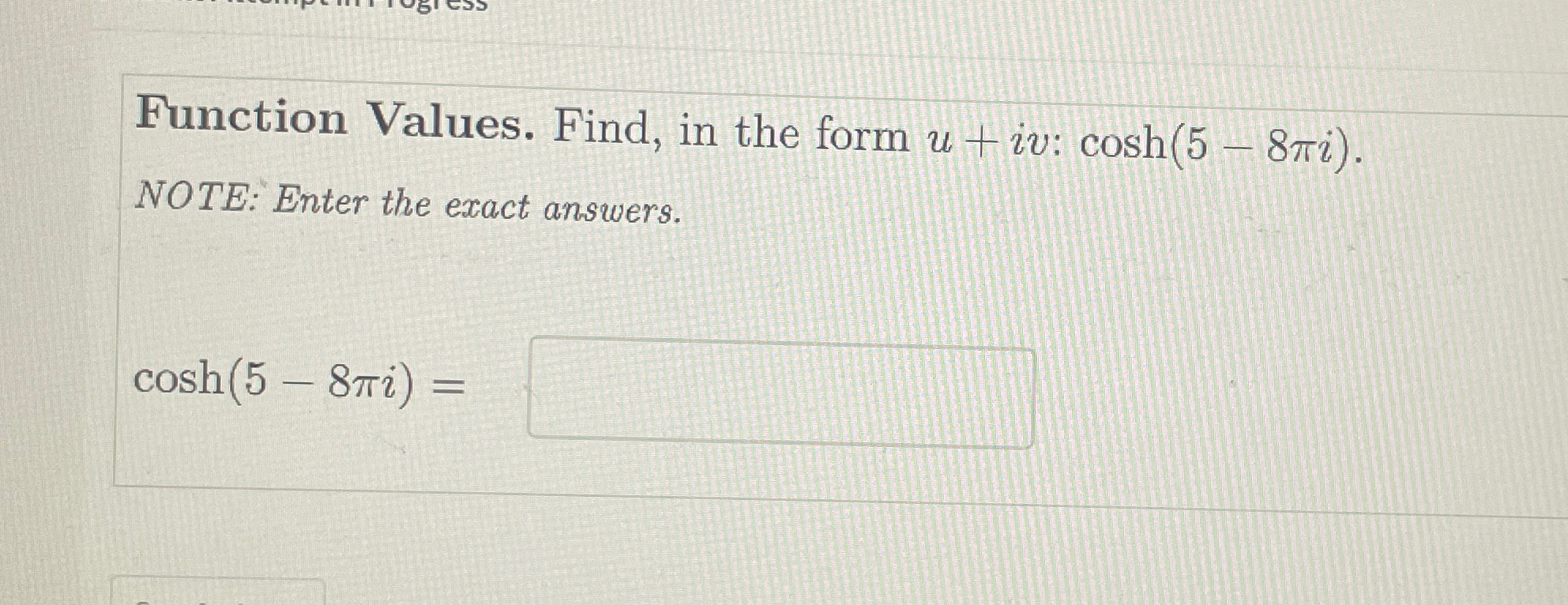 Function Values. Find, in the form | Chegg.com