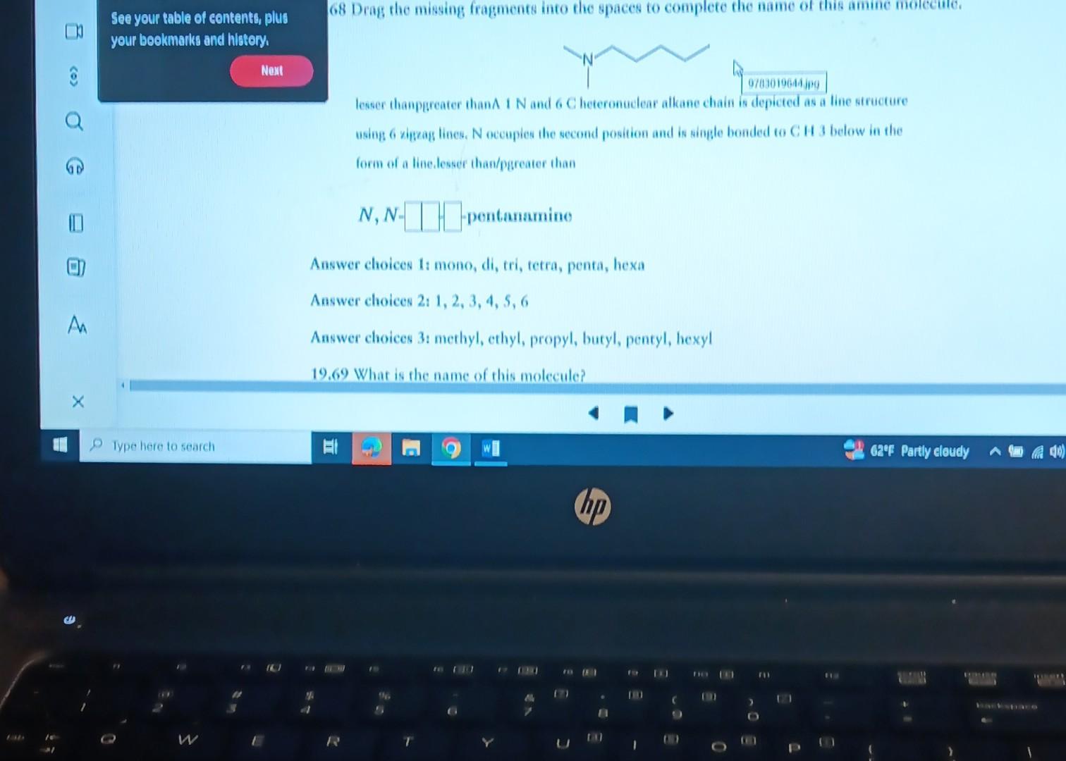 Solved N,N− - pentanamine Answer choices 1: mono, di, tri, | Chegg.com