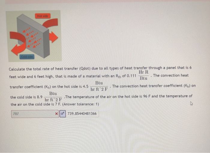 Solved Hot side Cold side . Calculate the total rate of heat | Chegg.com