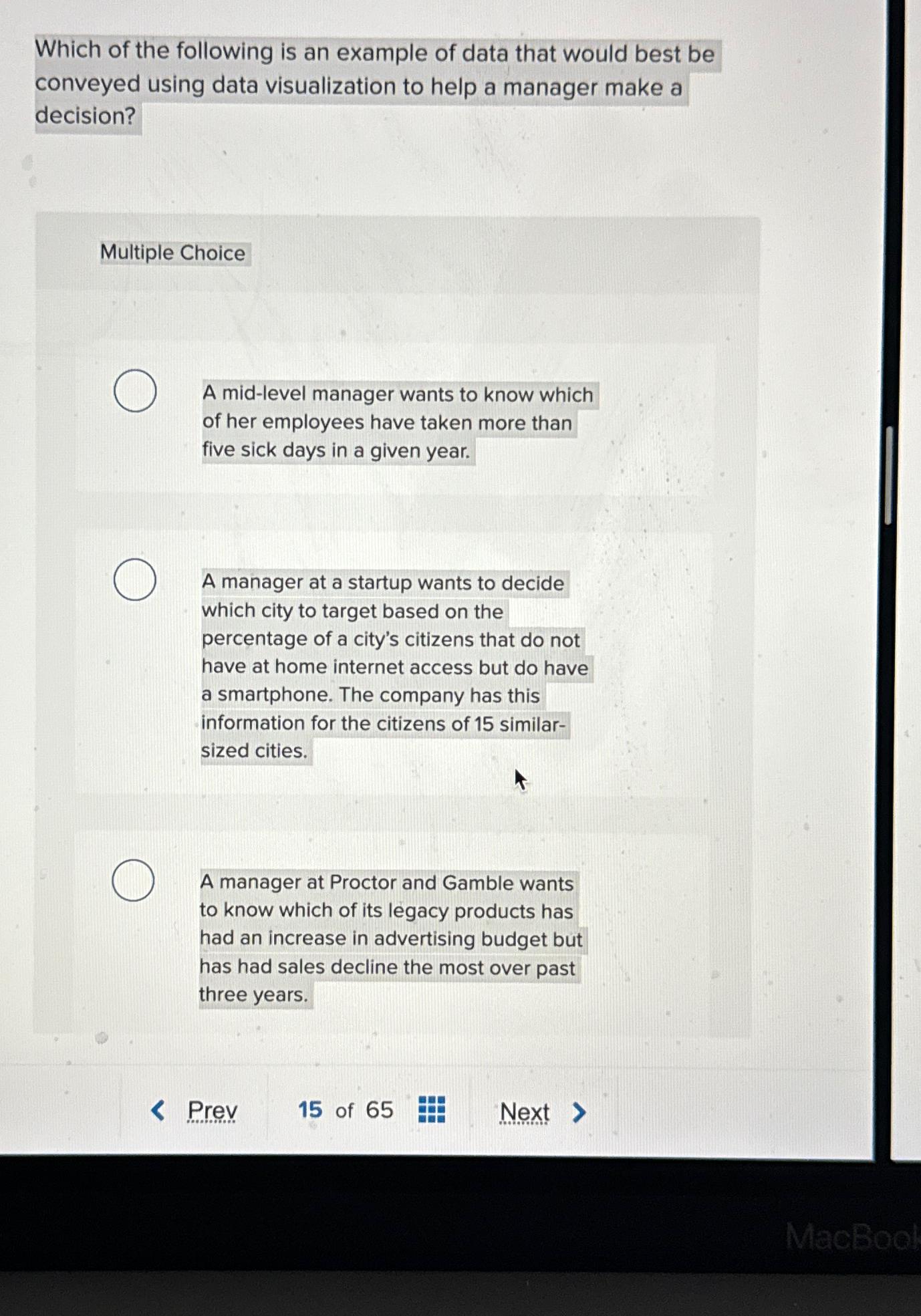 Solved Which of the following is an example of data that | Chegg.com