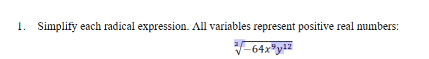 Solved Simplify each radical expression. All variables | Chegg.com