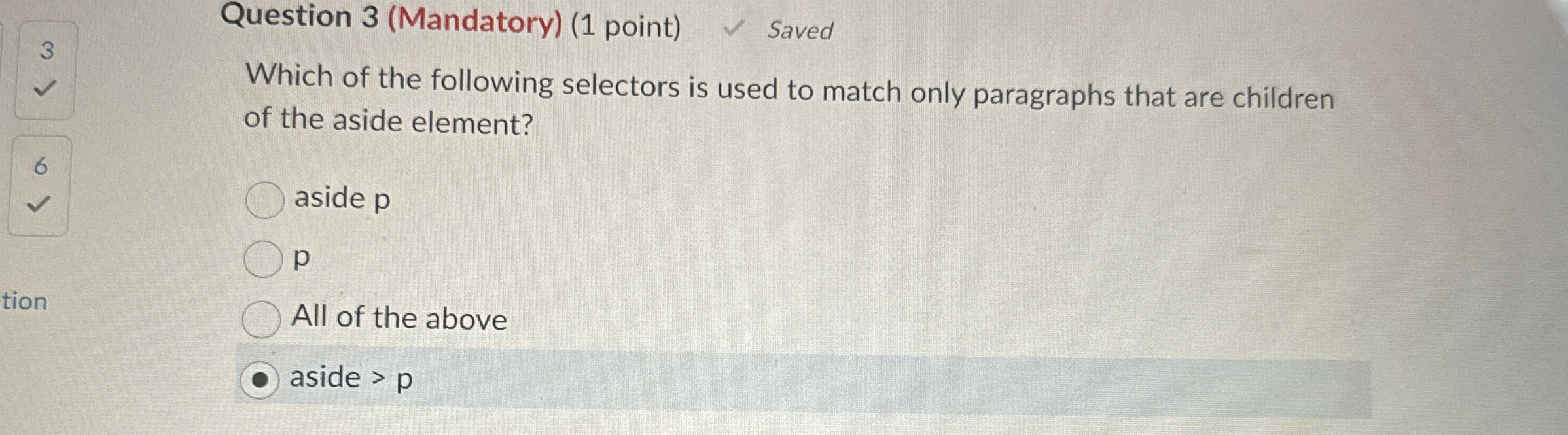 Solved Question 3 (Mandatory) (1 point)SavedWhich of the | Chegg.com Solved Question 3 (Mandatory) (1 point)SavedWhich of the | Chegg.com
