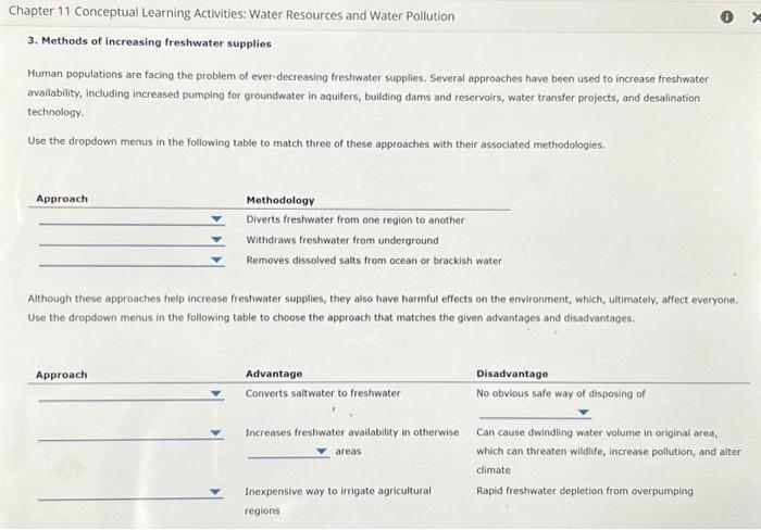 please help with answers for drop down questions with | Chegg.com